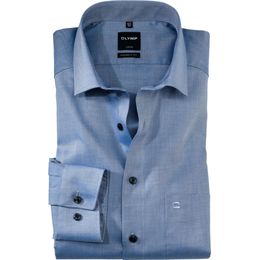 OLYMP Luxor Hemd, Business-Look, Kent-Kragen, Modern-Fit, für Herren, blau, 41