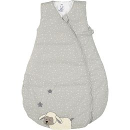 Sterntaler® Funktionsschlafsack, einfarbig, Patch, für Babys und Kleinkinder, grau, 110 cm