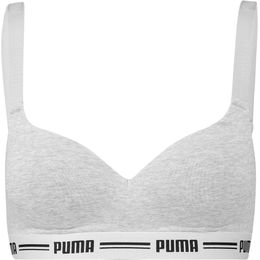 Puma® Schalen-BH, bügellos, Logo, für Damen, grau, M