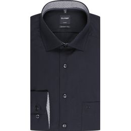 OLYMP Luxor Businesshemd, Modern-Fit, Brusttasche, für Herren, schwarz, 43