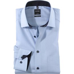 OLYMP Luxor Businesshemd, Brusttasche, Modern Fit, für Herren, blau, 41