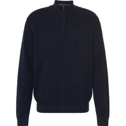 OLYMP Strickpullover, Baumwolle, Troyerkragen, für Herren, blau, M