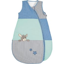 Sterntaler® Schlafsack, Print, Patch, für Babys und Kleinkinder, blau, 74