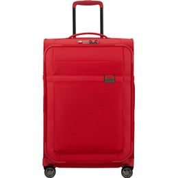 Samsonite 4-Doppelrollen Trolley, Kreuzspanngurte, Reißverschlussfach, TSA-Zahlenschloss, 73,5 l, 67cm, rot