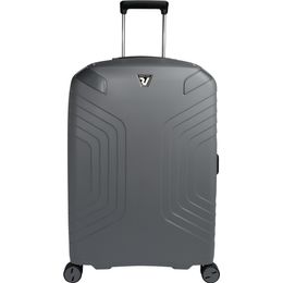 Roncato 4-Rollen Trolley "Ypsilon", Hartschale, Emblem, Seiteneinteilung, uni, 69cm, 91 L, grau