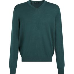 Maerz Muenchen Pullover, Wolle, V-Ausschnitt, für Herren, grün, 56