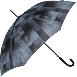 Knirps E.703 Regenschirm, grafisches Muster, grau