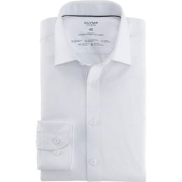 OLYMP Level 5 Hemd, Body Fit, Knopfleiste, Kent-Kragen, für Herren, weiß, 41
