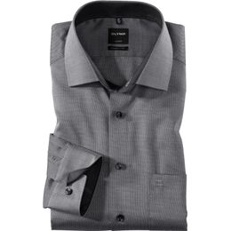 OLYMP Luxor Businesshemd, Brusttasche, Modern Fit, für Herren, grau, 38