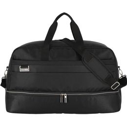 Travelite Reisetasche, Reißverschluss, Trolley-Aufsatz, uni, 65 L, schwarz