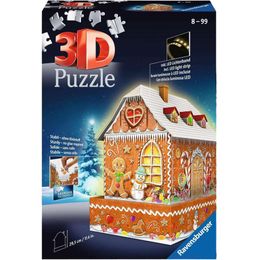 Ravensburger 3D-Puzzle "Lebkuchenhaus bei Nacht", LEDs, 216 Teile