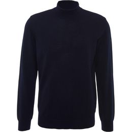 Maerz Muenchen Pullover, uni, Schurwolle, Emblem, für Herren, blau, 54