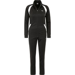 Puma® Trainingsanzug "Classic Tricot Suit", Stehkragen, Logo-Details, für Damen, schwarz, XS