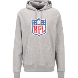 New Era Hoodie, Frontprint, für Herren, grau, M