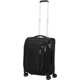 Samsonite 4-Doppelrollen-Trolley, Kabinengepäck, TSA-Schloss, Höhe 55 cm, schwarz