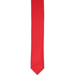 OLYMP Krawatte, handgefertigt, uni, für Herren, rot