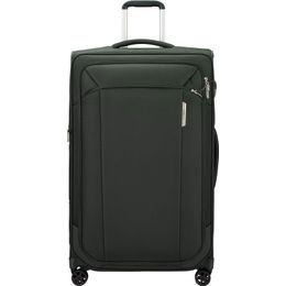 Samsonite 4-Doppelrollen-Trolley, Weichgepäck, TSA-Schloss, Teleskopstangen, Zweiwege-Reißverschluss, grün