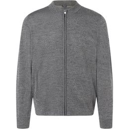 Maerz Muenchen Wollstrickjacke, Stehkragen, meliert, für Herren, grau, 54