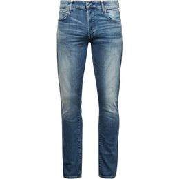 G-Star Raw 3301 Straight Tapered Jeans, Used-Waschung, für Herren, blau, W36/L36