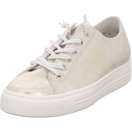 Paul Green Sneaker, Metallicleder, dämpfend, für Damen, beige, 38.5