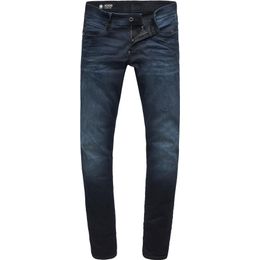 G-Star Raw Jeans, Super-Slim-Fit, Used-Waschung, für Herren, blau, 32/32