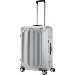 Samsonite 4-Doppelrollen-Trolley, Hartschale, Emblem, TSA-Zahlenschloss, uni, 69 cm, grau