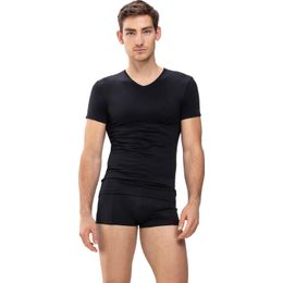 Mey T-Shirt, V-Ausschnitt, enganliegend, für Herren, schwarz, 5