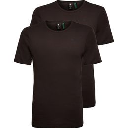 G-Star Raw T-Shirt, 2er-Pack, Rundhals, Baumwolle, für Herren, schwarz, M