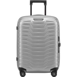 Samsonite 4-Doppelrollen-Trolley, Hartschale, TSA-Kombinationsschloss, Emblem, grau