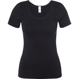 Speidel Unterhemd, Kurzarm, uni, U-Ausschnitt, für Damen, schwarz, 44