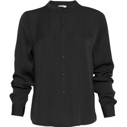 MSCH COPENHAGEN Bluse "Luella", Stehkragen, Knopfleiste, für Damen, schwarz, XS
