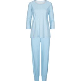 Mey Emelie Schlafanzug, 7/8-Länge, Punkte, für Damen, blau, 42