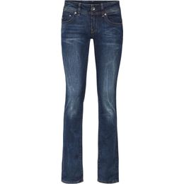 G-Star Raw Jeans "Midge Saddle", Mid Straight, Used-Look, Stretch, für Damen, blau, W32/L32