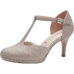 Tamaris Pumps, Glitzer, Trichterabsatz, für Damen, beige, 40