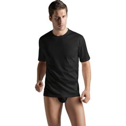 Hanro T-Shirt, Casual, uni, für Herren, schwarz, L