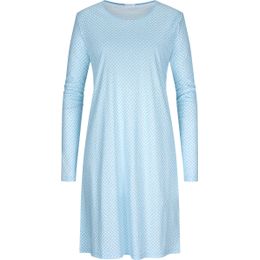 Mey Emelie Nachthemd, Langarm, Punkte, für Damen, blau, 36
