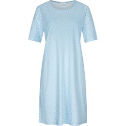 Mey Emelie Nachthemd, Kurzarm, gepunktet, für Damen, blau, 42