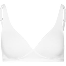 Hanro Cotton Sensation Schalen-BH, Triangel-Form, bügellos, für Damen, weiß, 80C