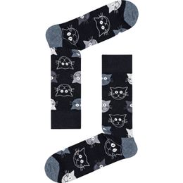 Happy Socks Socken, "XMas Cat", 3er-Pack, Geschenkbox, mehrfarbig, 41-46