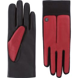 Roeckl Handschuhe, "Stockholm Touch", Leder, zweifarbig, für Damen, rot, 7.5