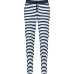 Mey Cyra Schlafanzug-Hose, Kordelzug, Streifen-Design, für Damen, blau, M
