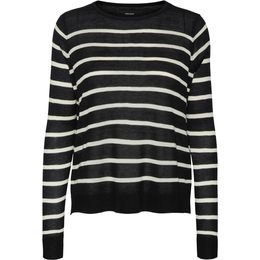 Véro Moda VERO MODA® Pullover "Nova", Strick, Rundhals, für Damen, schwarz, L