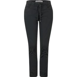 Street One Yulius Hose, Slim-Legs, Tunnelzug, für Damen, schwarz, 38/28