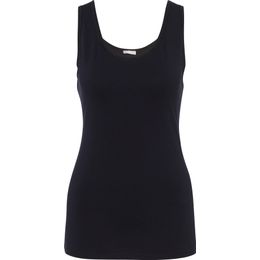 Hanro Cotton Sensation Unterhemd, breite Träger, für Damen, schwarz, S