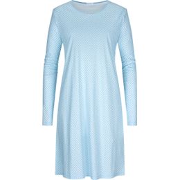 Mey Emelie Nachthemd, Langarm, Punkte, für Damen, blau, L