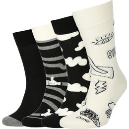 Happy Socks Socken, 4er-Pack, Geschenkbox, schwarz, 36-40