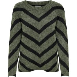 Only® Pullover, gerader Schnitt, Langarm, für Damen, grün, S