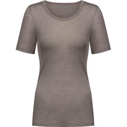 Mey T-Shirt, uni, U-Ausschnitt, für Damen, braun, 48/50