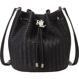 Lauren by Ralph Lauren LAUREN RALPH Schultertasche, Leder, Emblem, für Damen, schwarz