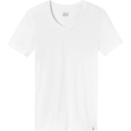 Schiesser Long Life Soft Unterhemd, V-Ausschnitt, für Herren, weiß, S